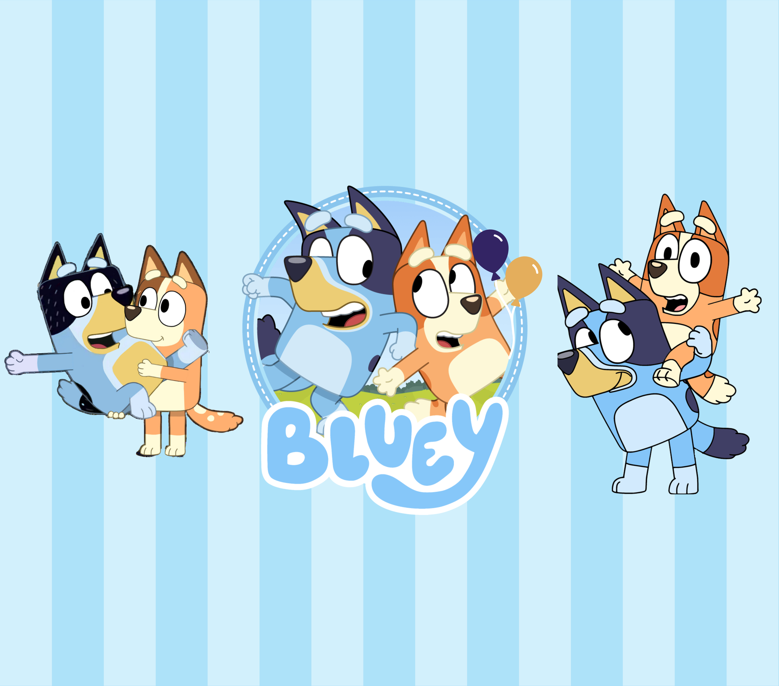 Bluey with blue stripes | A.J Cute Creations
